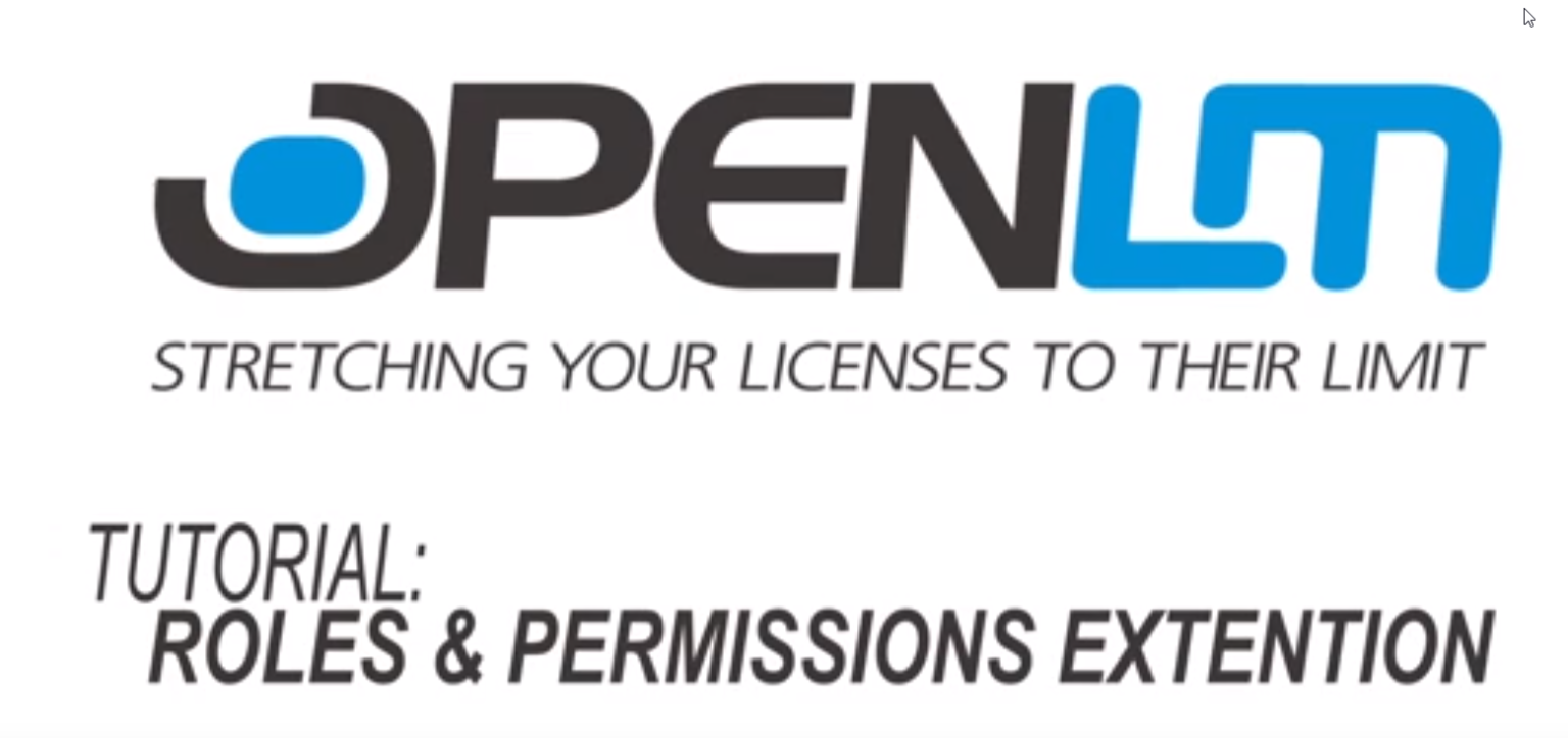 OpenLM Roles and Permissions - OpenLM
