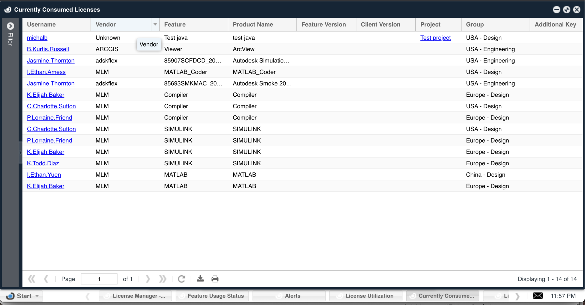 Multiple FlexLM license pool monitoring - OpenLM